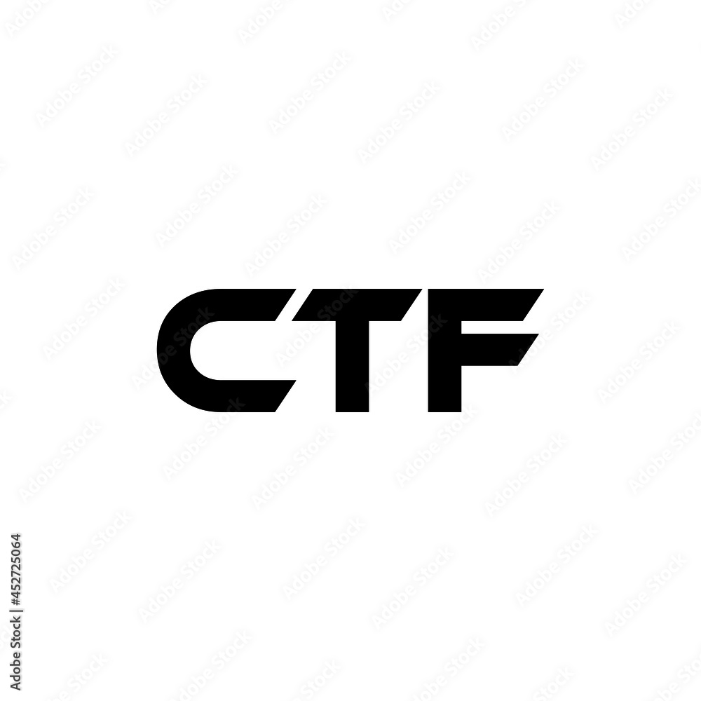 CTF letter logo design with white background in illustrator, vector ...