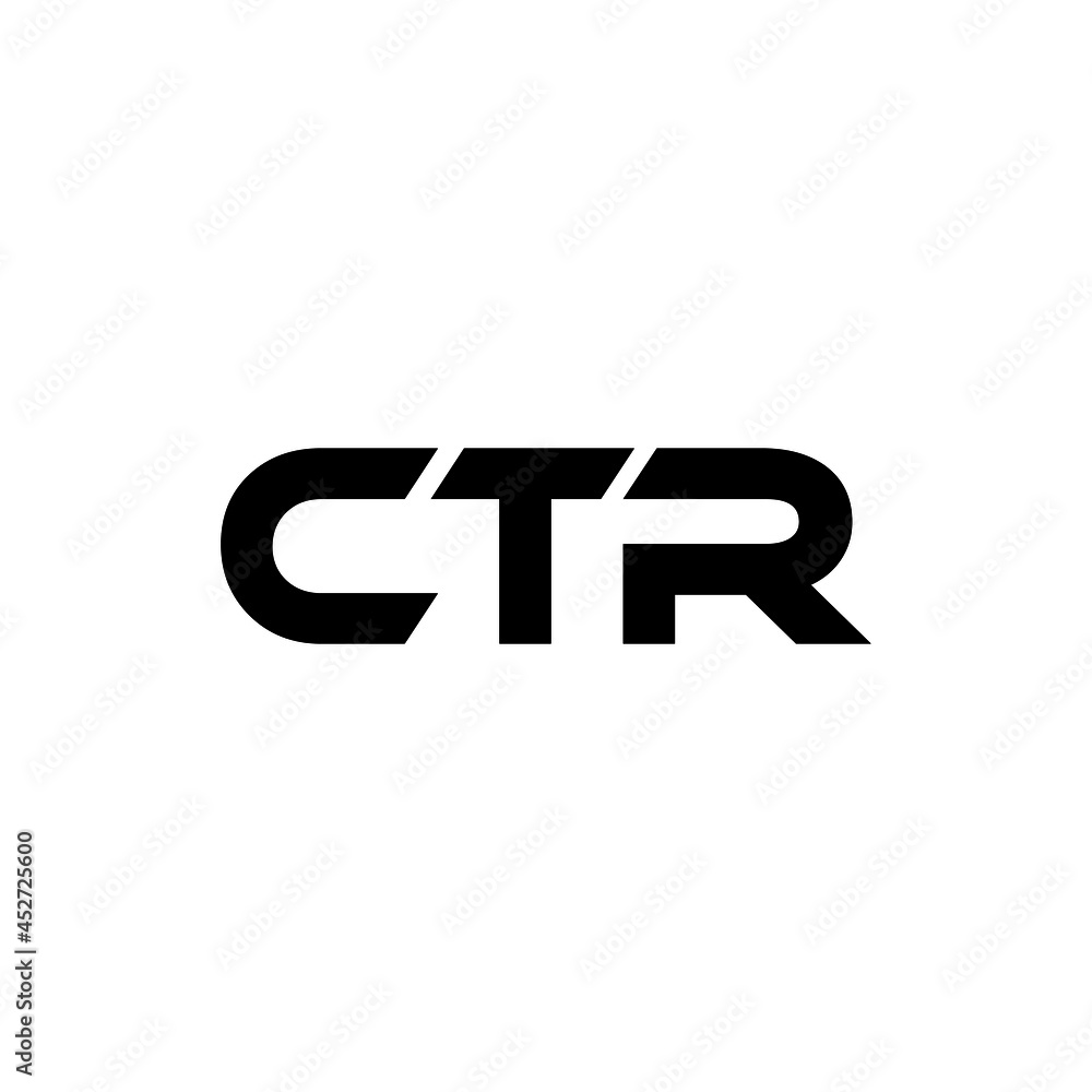 CTR letter logo design with white background in illustrator, vector ...