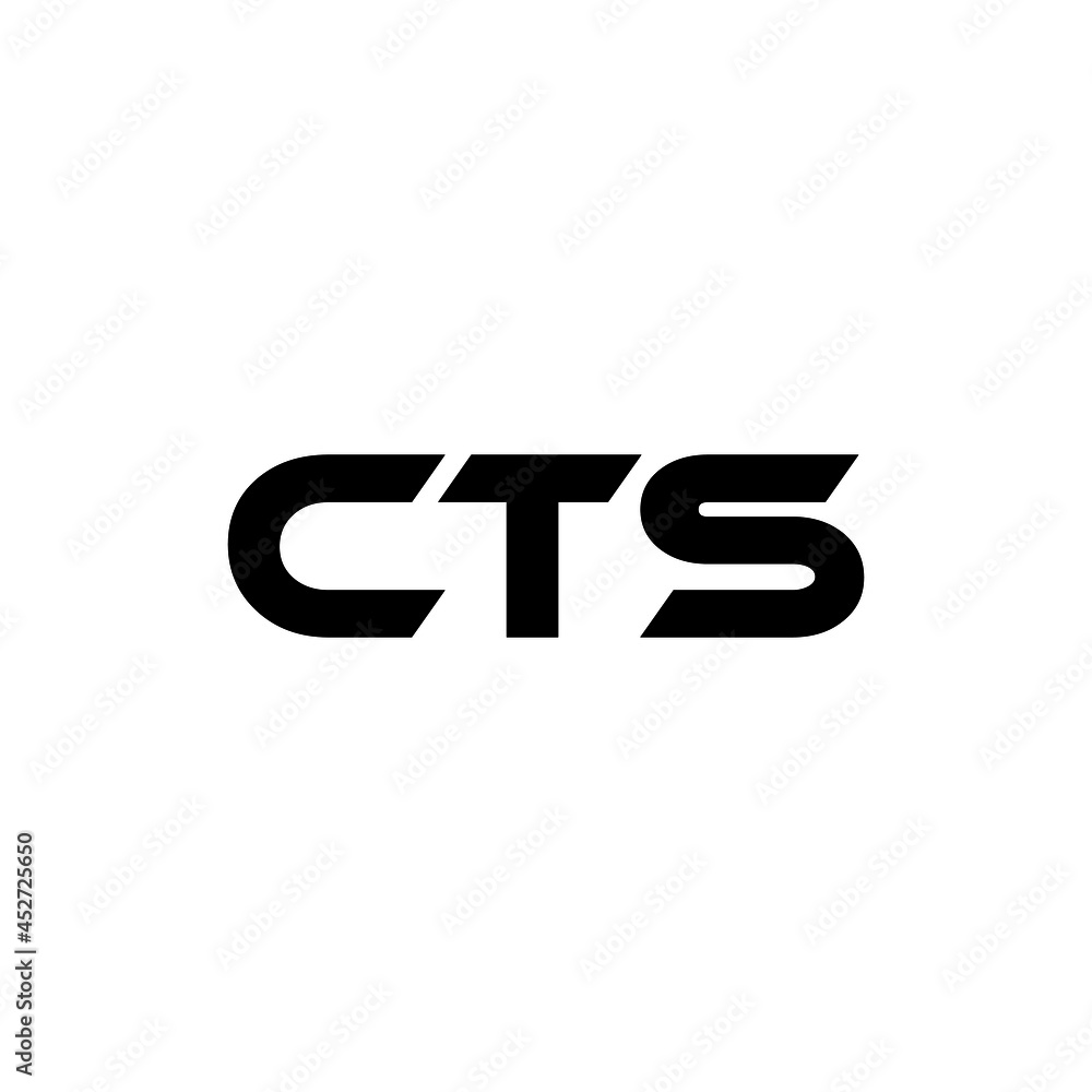 CTS letter logo design with white background in illustrator, vector ...