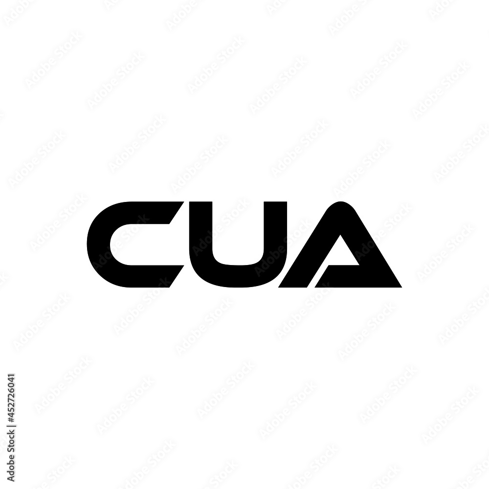 CUA letter logo design with white background in illustrator, vector ...