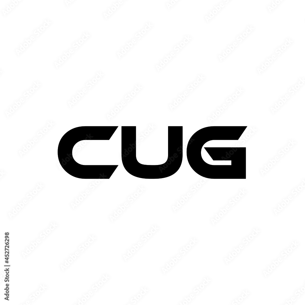 CUG letter logo design with white background in illustrator, vector ...
