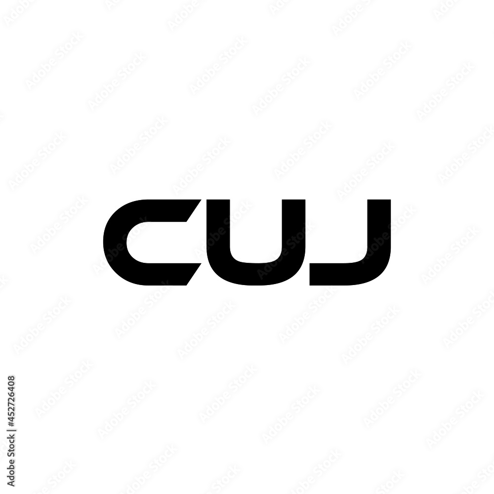 CUJ letter logo design with white background in illustrator, vector ...