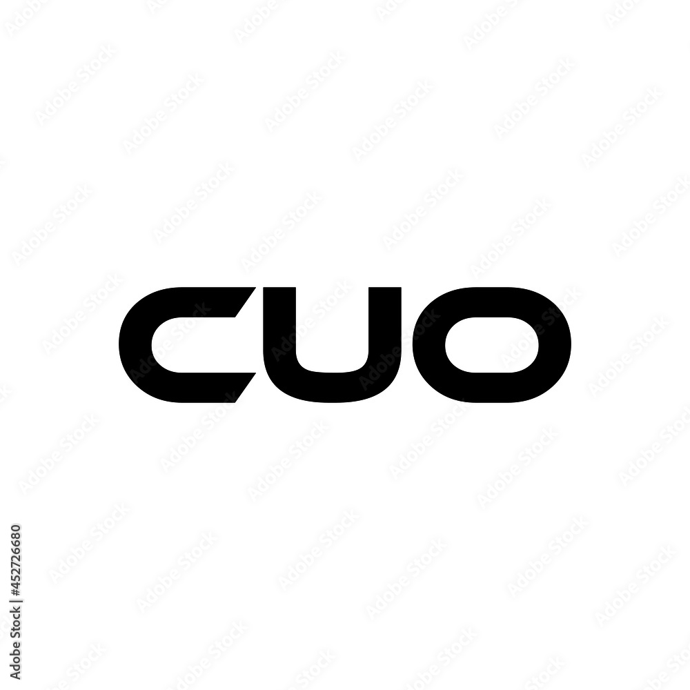 CUO letter logo design with white background in illustrator, vector ...