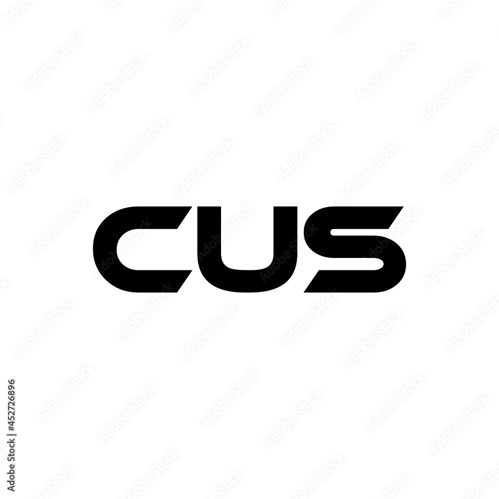 CUS letter logo design with white background in illustrator, vector ...