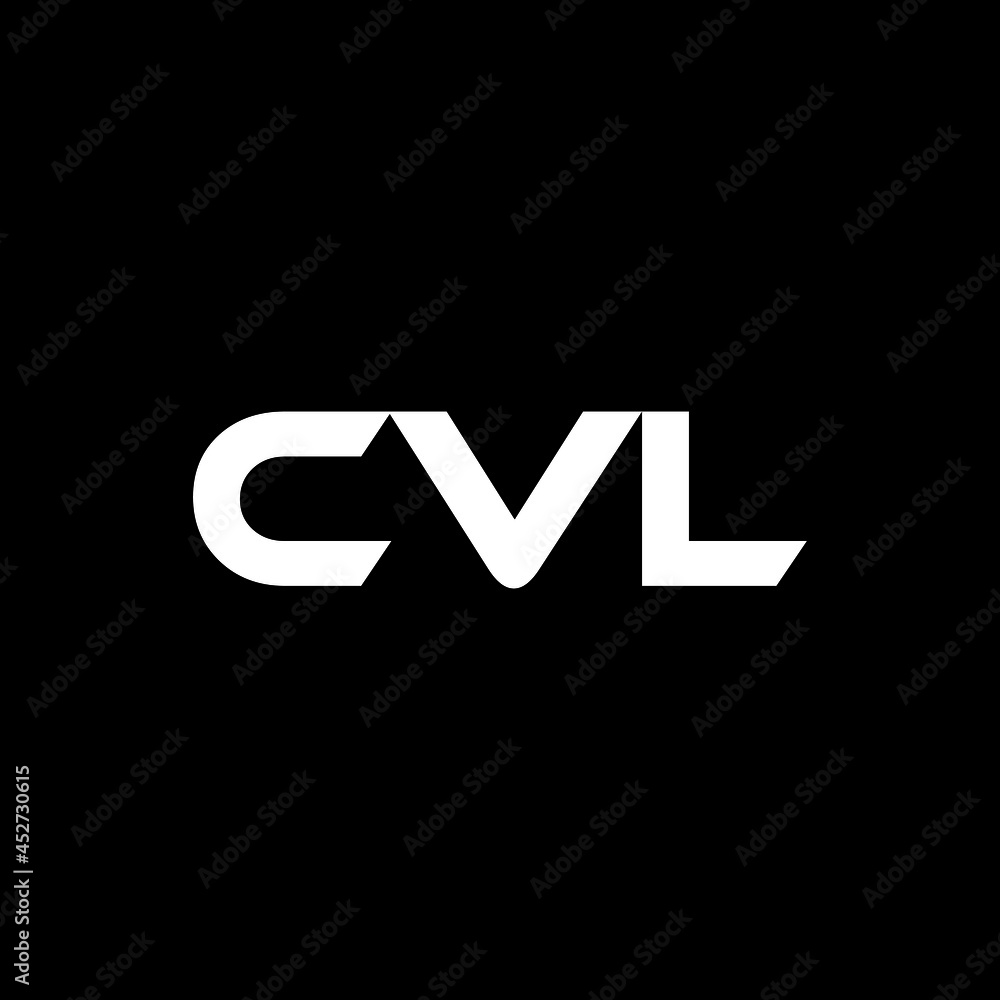 CVL letter logo design with black background in illustrator, vector ...