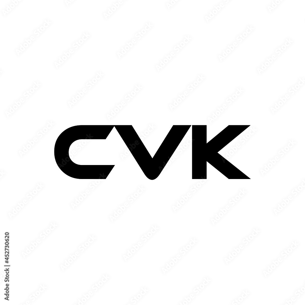 CVK letter logo design with white background in illustrator, vector ...