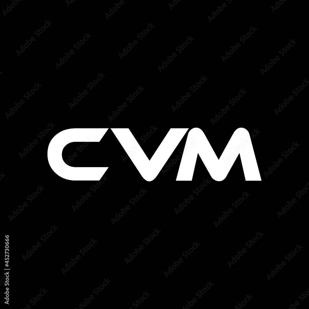 CVM letter logo design with black background in illustrator, vector ...
