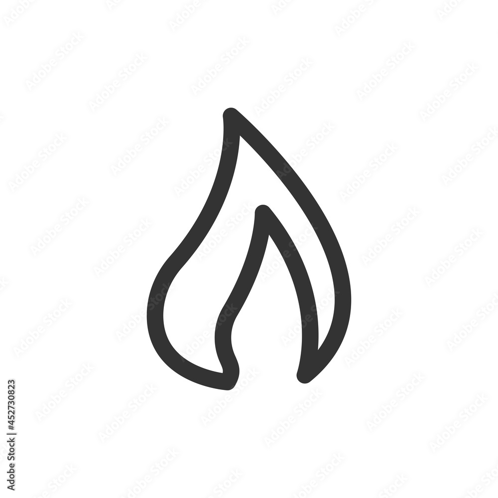 Fire icon isolated on white background. Lit symbol modern, simple ...