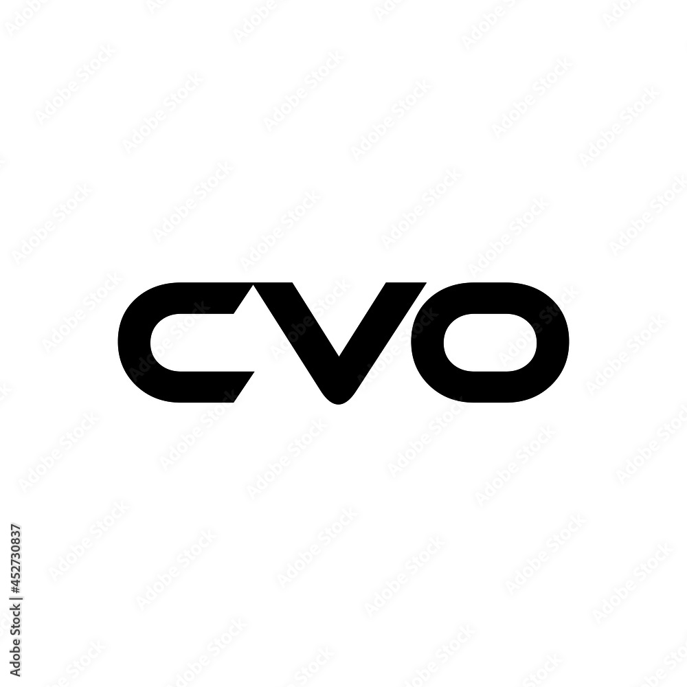 CVO letter logo design with white background in illustrator, vector ...