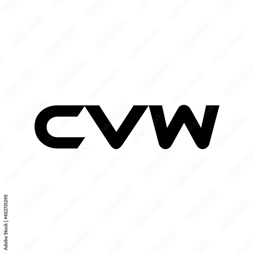 CVW letter logo design with white background in illustrator, vector ...
