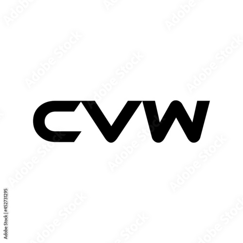 CVW letter logo design with white background in illustrator, vector ...