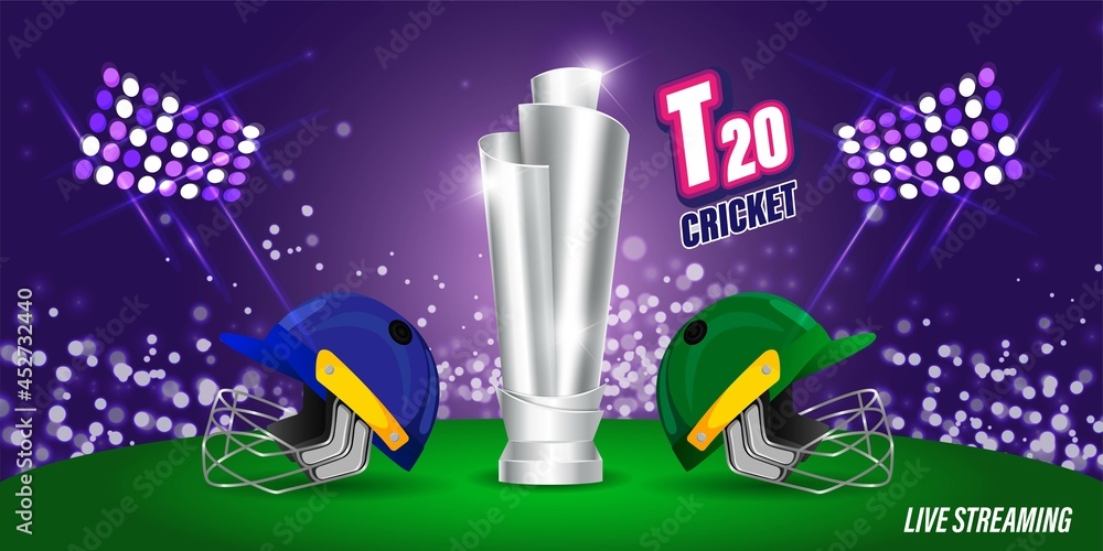 ICC Men's T20 World Cup cricket championship abstract background. Stock ...