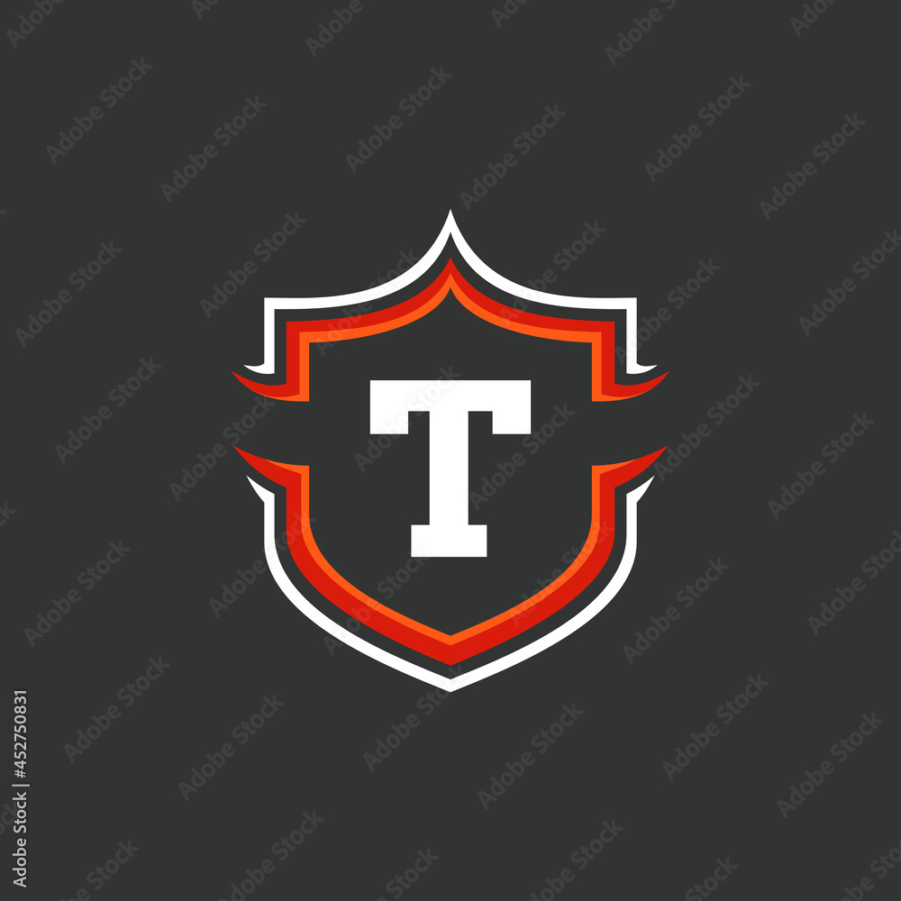 Letter and Shield logo template with strong and modern style Stock ...