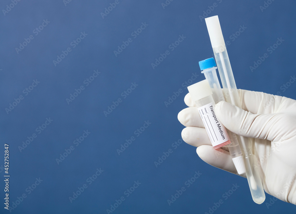 pcr analysis kit with buccal swab, nasal swab and transport medium in ...