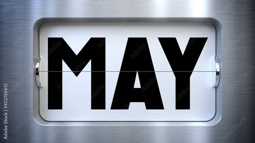 Modern flip calendar turning through the months of a year - from ...