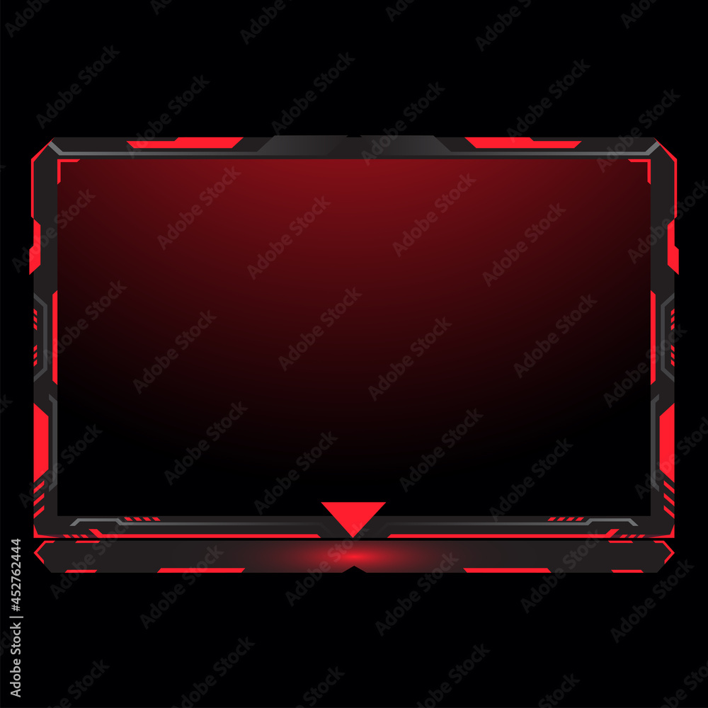 Live Stream Facecam Overlay for gamer Stock Vector | Adobe Stock