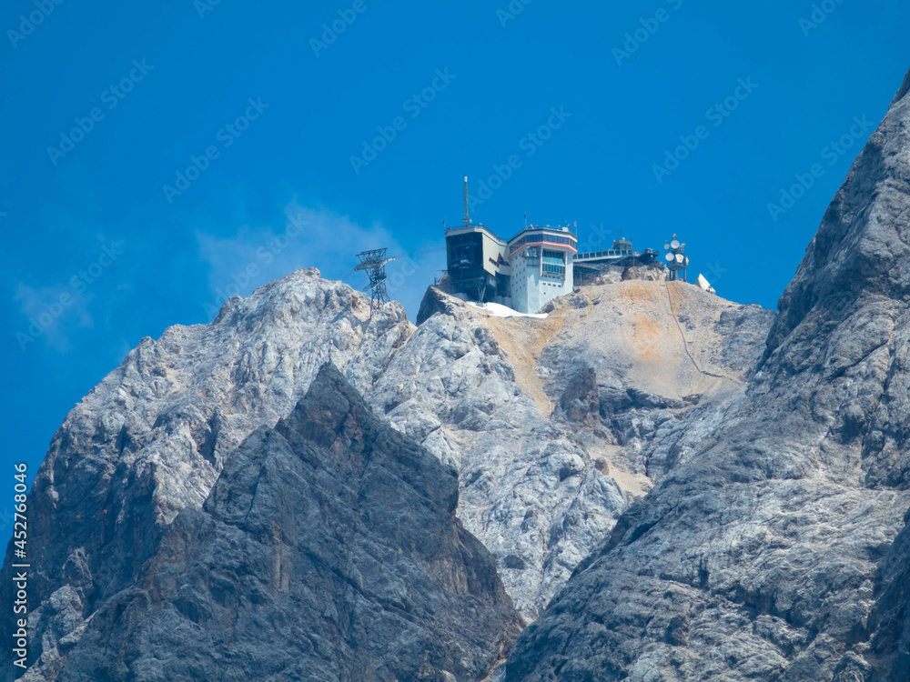 Poster Panoramic view to the Zugspitze, Germany's highest mountain ...