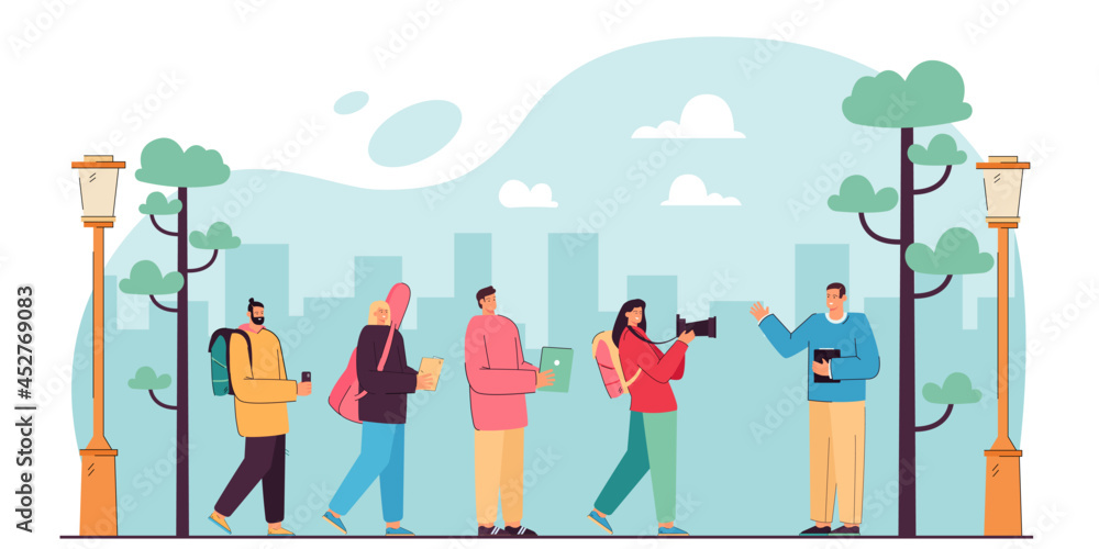 Tourist Guide Cartoon