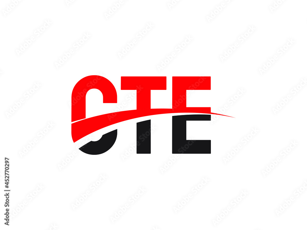 CTE Letter Initial Logo Design Vector Illustration Stock Vector | Adobe ...