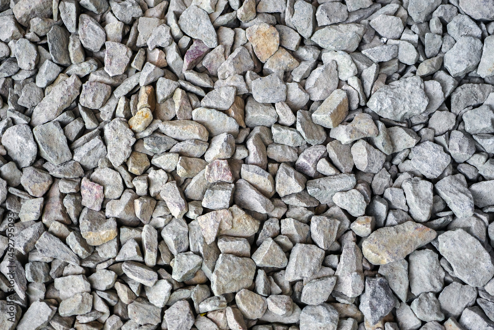 Zdjęcie Stock: Crushed rock close up. Small rocks ground. Small stone ...