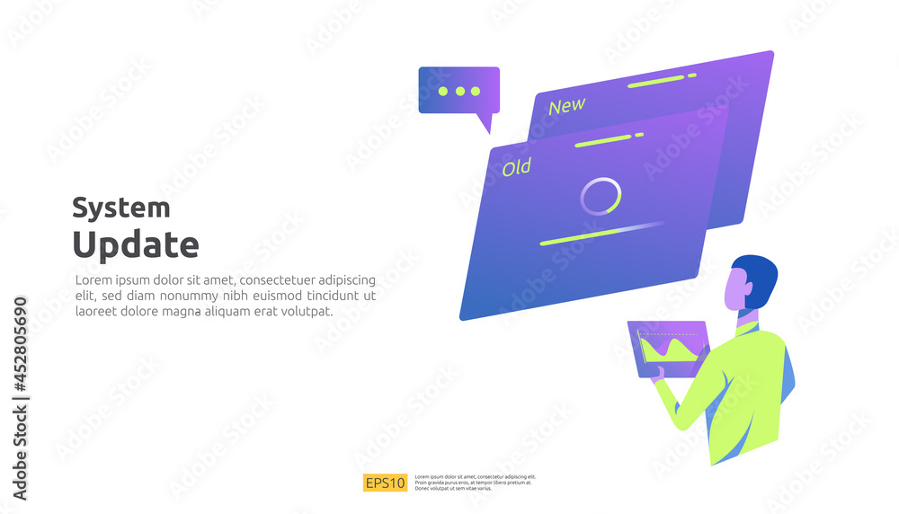 Data synchronize process and installation program. Update progress ...