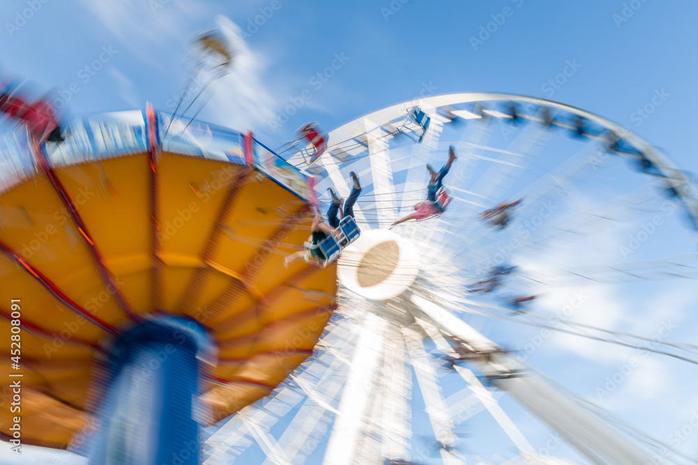 Amusement Park Swing at the Navy Pier Stock Photo | Adobe Stock