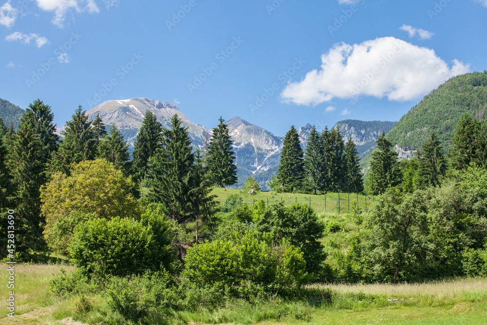 Triglav, Mali Draski, Tosc and Skrlatica mounts in the Julian Alps, in ...