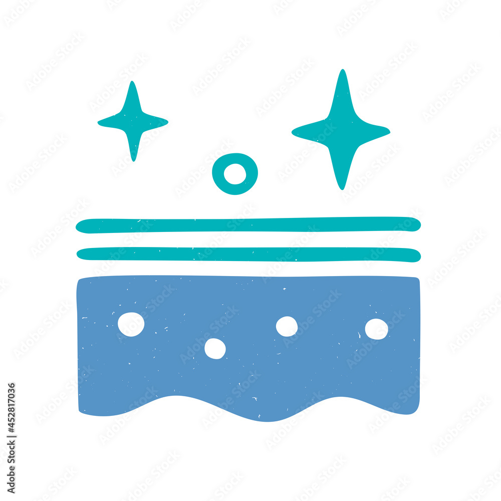 Skin care icon. Two-color clean and healthy skin symbol isolated on a ...