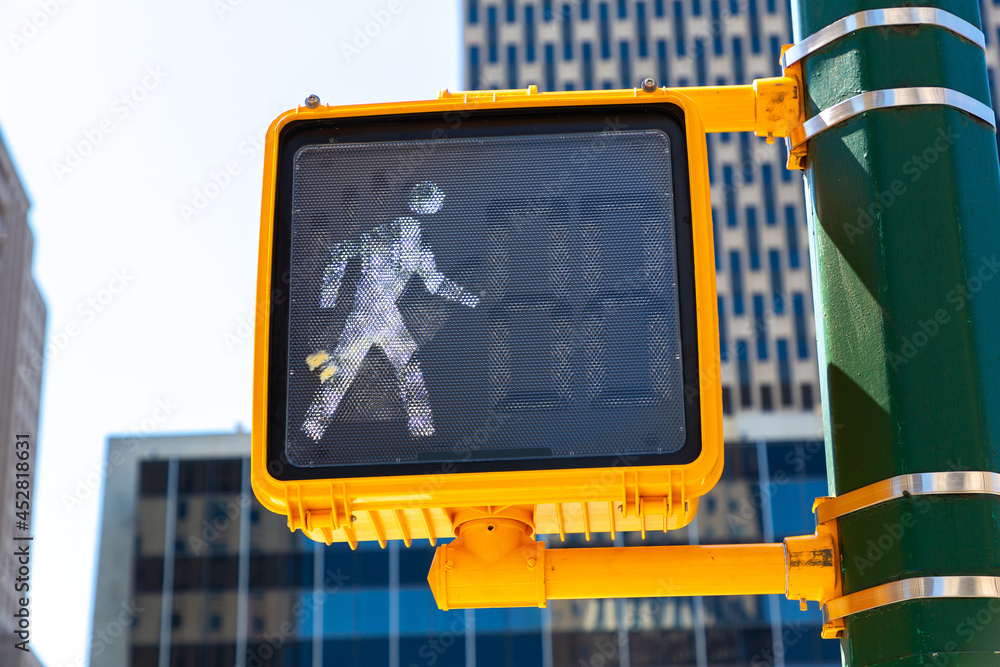 "Walk sign" pedestrian traffic light Stock Photo | Adobe Stock