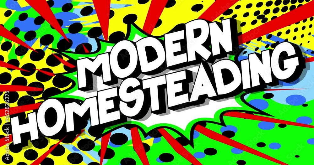 Modern Homesteading. Motion poster, invitation. 4k animated Comic book ...