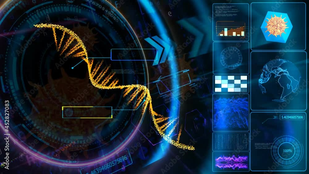 mRNA on Quantum computer inverter futuristic technology digital ...