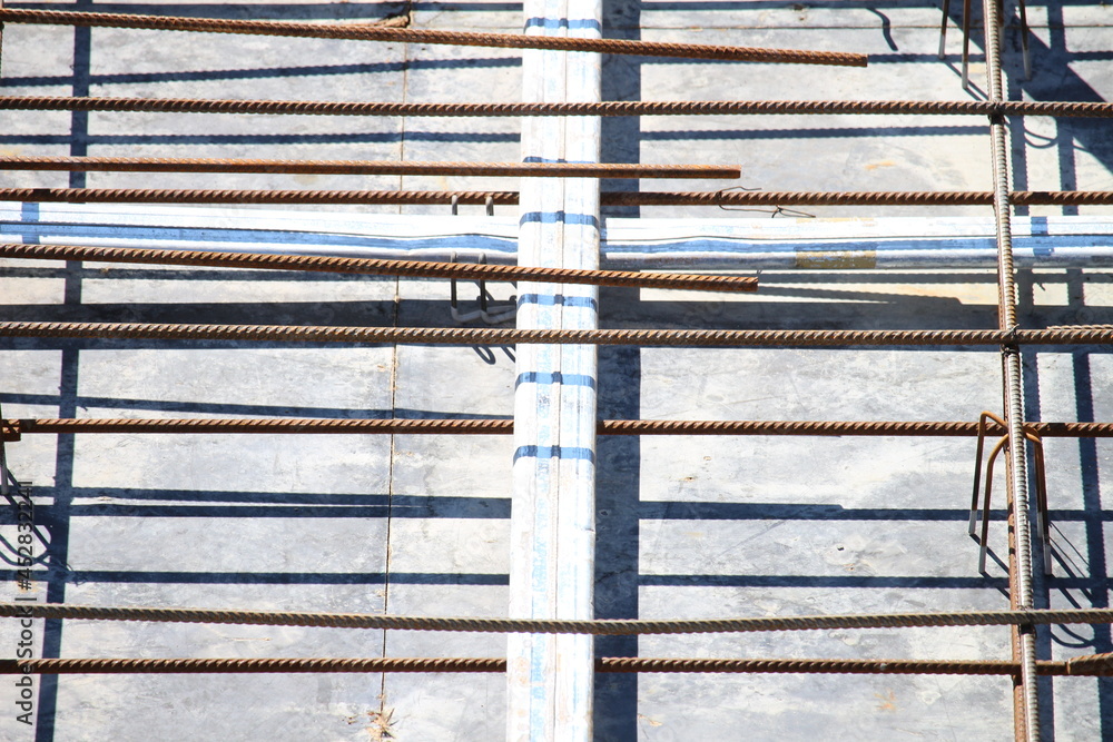 post-tension reinforcement construction building concrete slab pt post ...