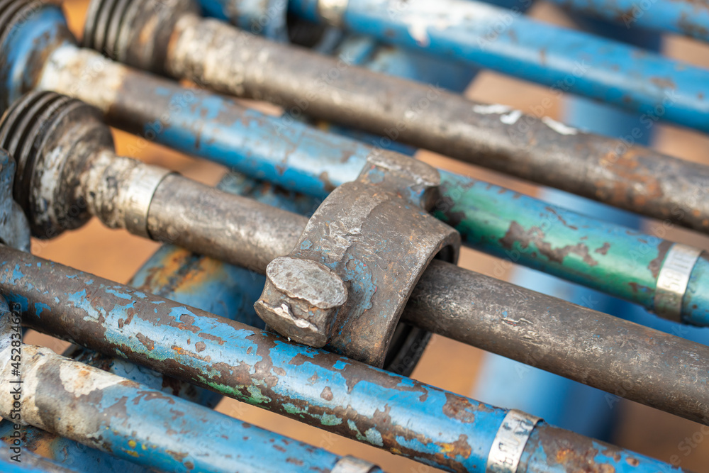 Heavy duty pipeline part with hammer union for connection, normally it ...