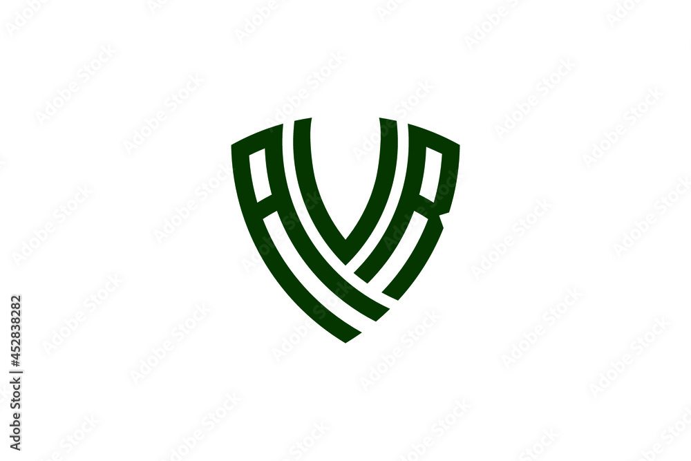 AVR creative letter shield logo design vector icon illustration Stock ...