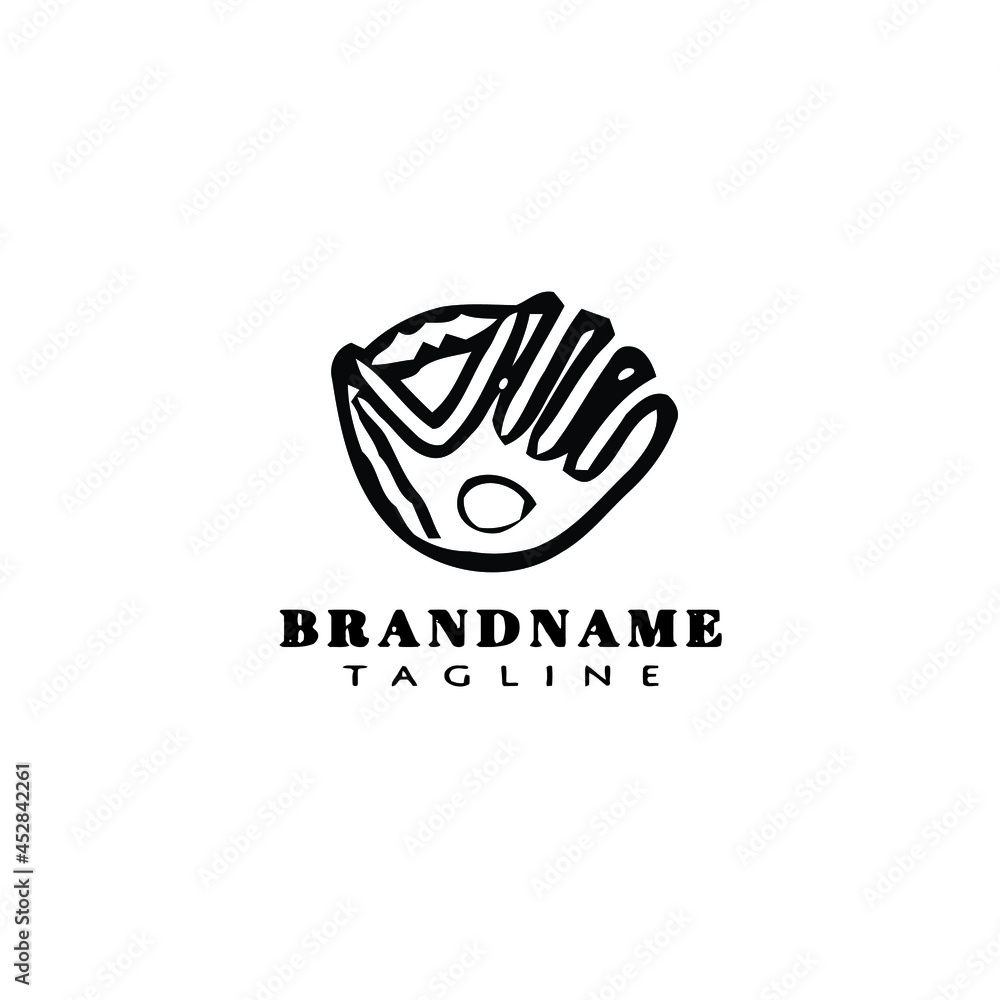 baseball gloves logo cartoon icon design template isolated vector ...