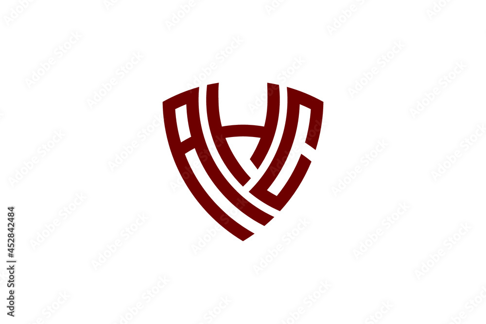 AHC creative letter shield logo design vector icon illustration Stock ...