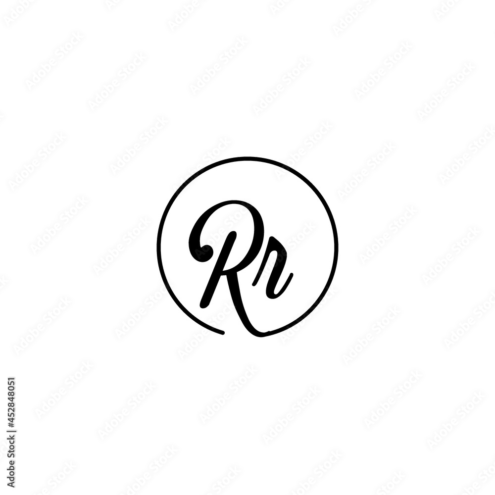 RR circle initial logo best for beauty and fashion in bold feminine ...