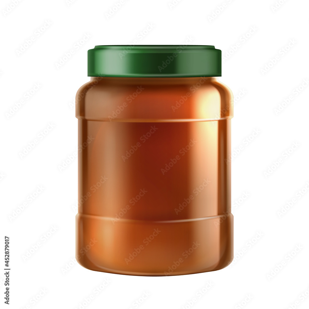 Chocolate Or Peanut Butter Blank Bottle Vector. Dairy Butter Product ...
