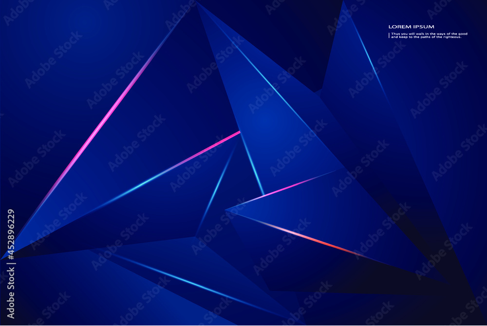 Abstract luxury blue tech template design with gold glitters template ...