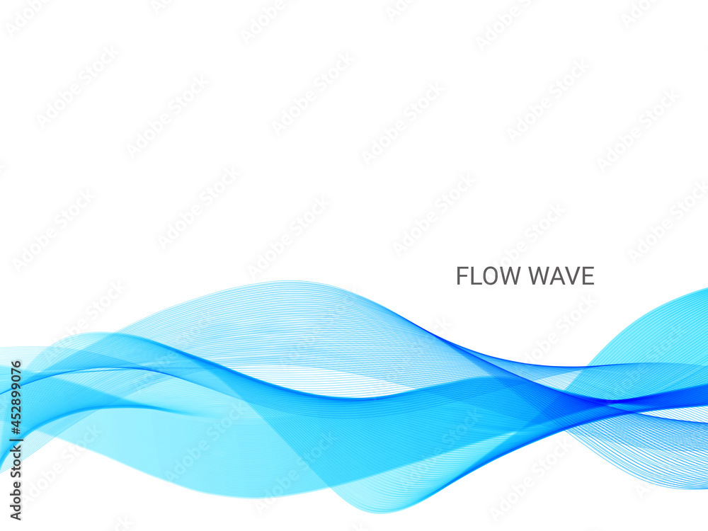 Abstract stylish decorative blue curve pattern wave background Stock ...