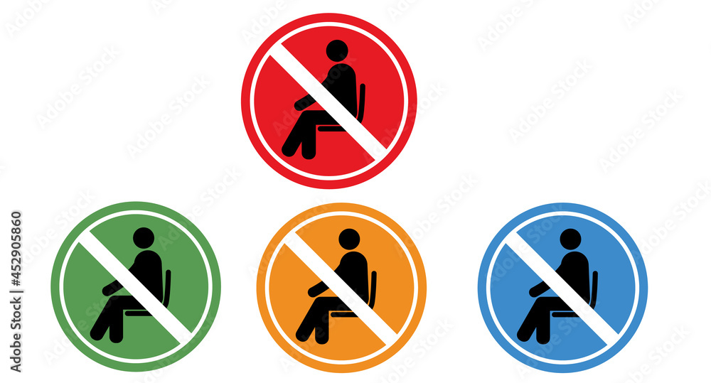 Set of Do Not Sit Here Signage for restaurants and public places ...