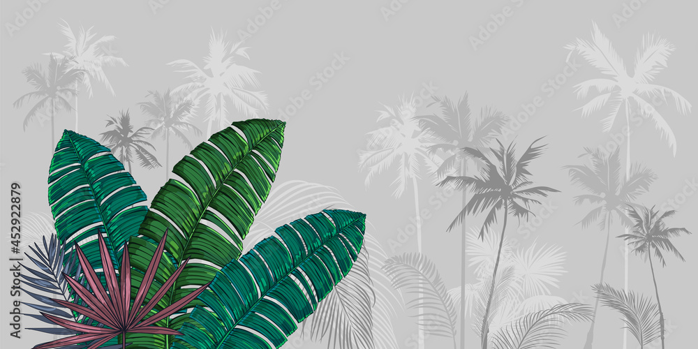 Seamless jungle background Stock Vector | Adobe Stock