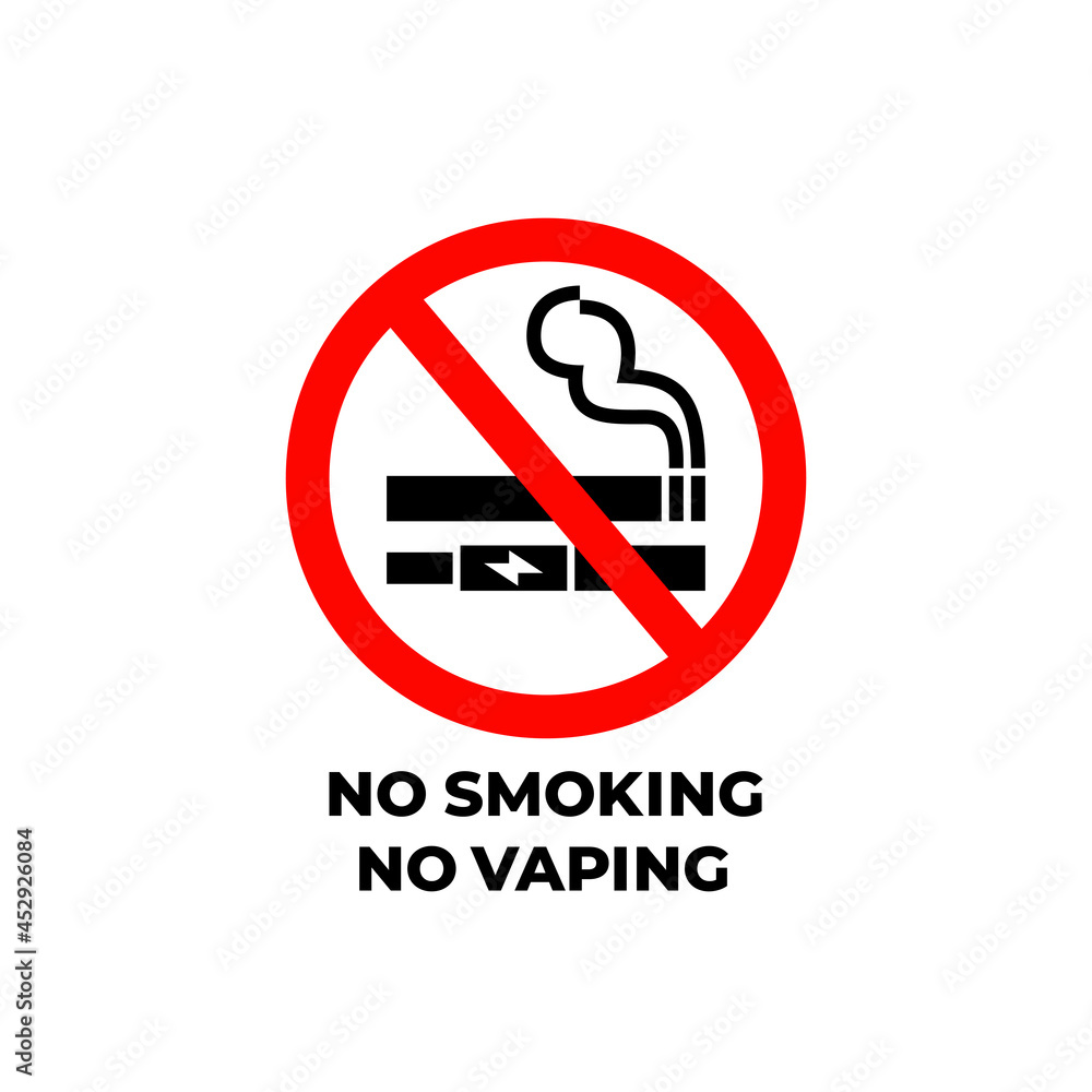 No smoking no vaping sign. Vector icon. Stock Vector | Adobe Stock