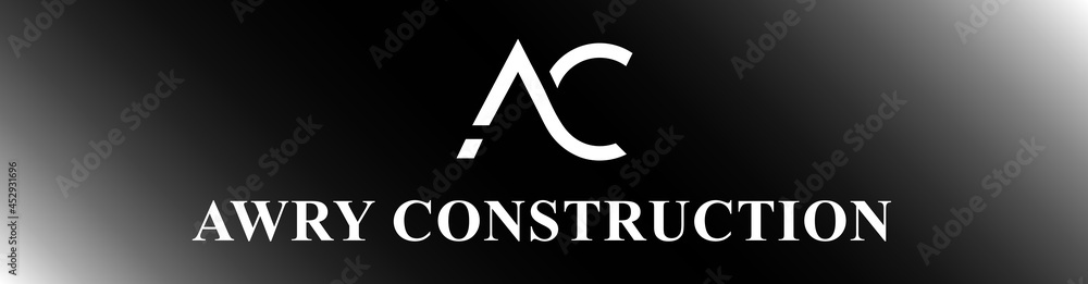 AC Letter Logo Typography Type Font Emblem Template Editable Minimalist ...