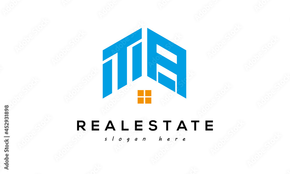 TA letters real estate construction logo vector Stock Vector | Adobe Stock