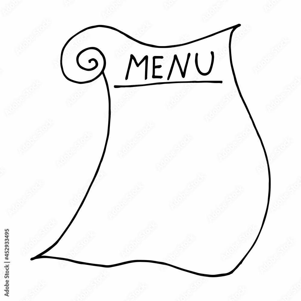 Black-and-white square frame for menu. Vector image. Stock Vector ...