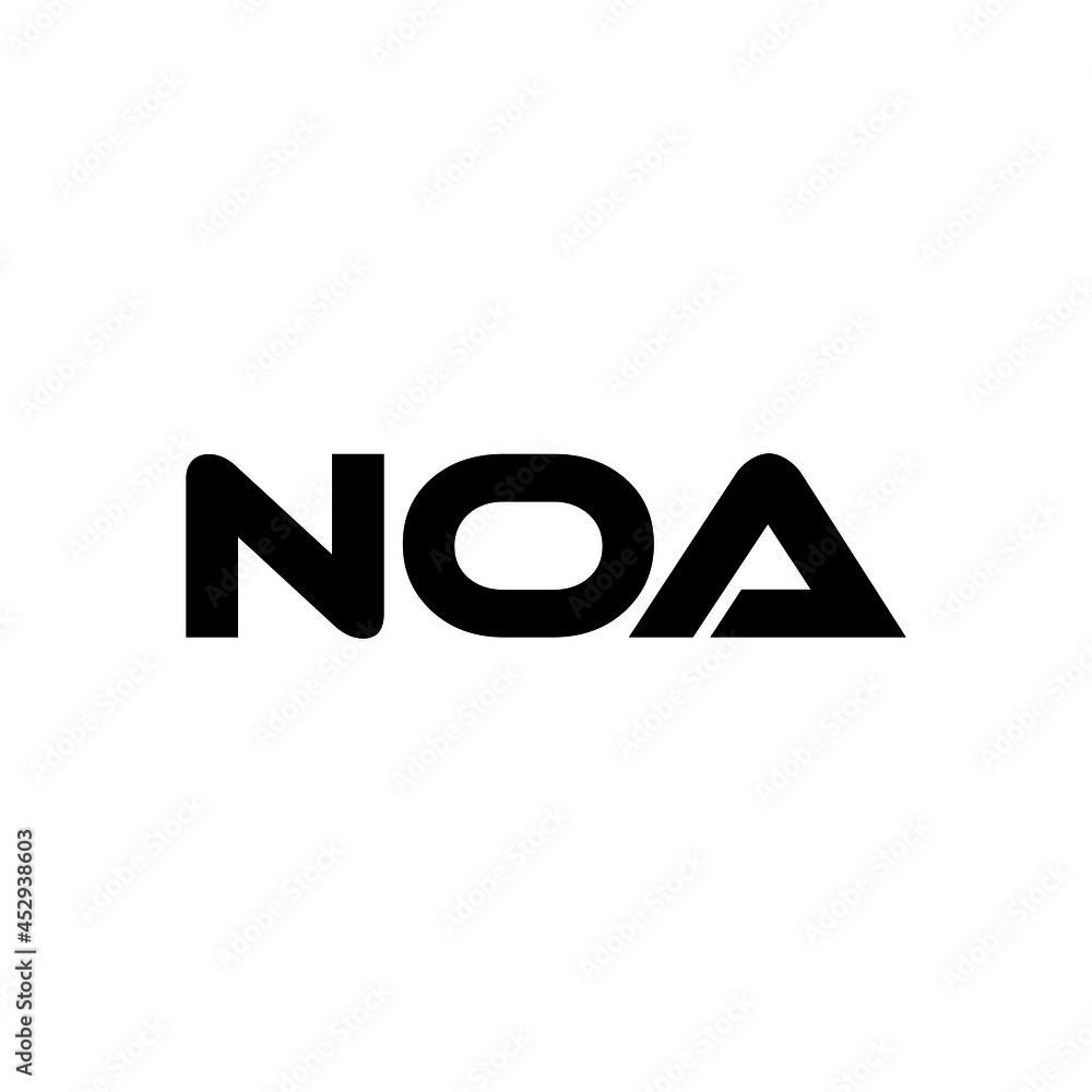 NOA letter logo design with white background in illustrator, vector ...