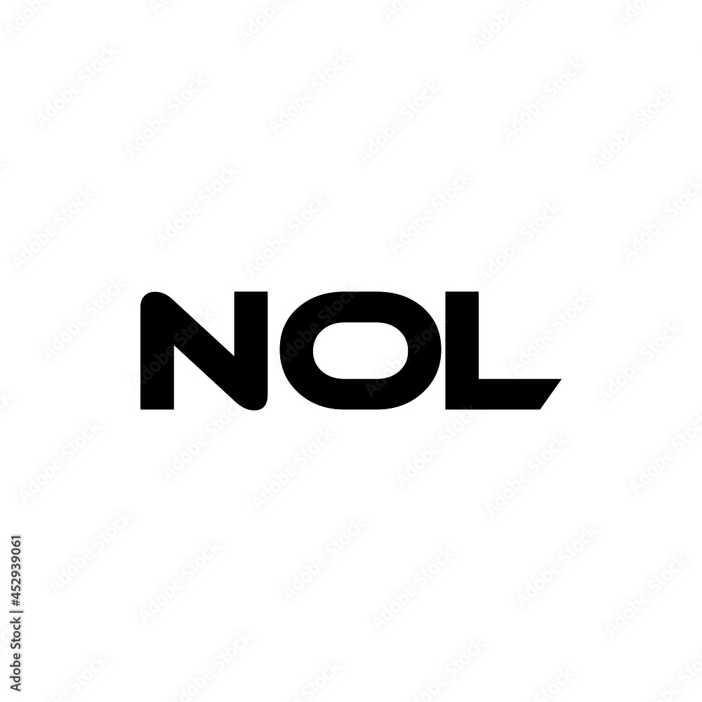 NOL letter logo design with white background in illustrator, vector ...