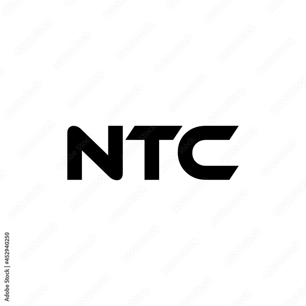 NTC letter logo design with white background in illustrator, vector ...