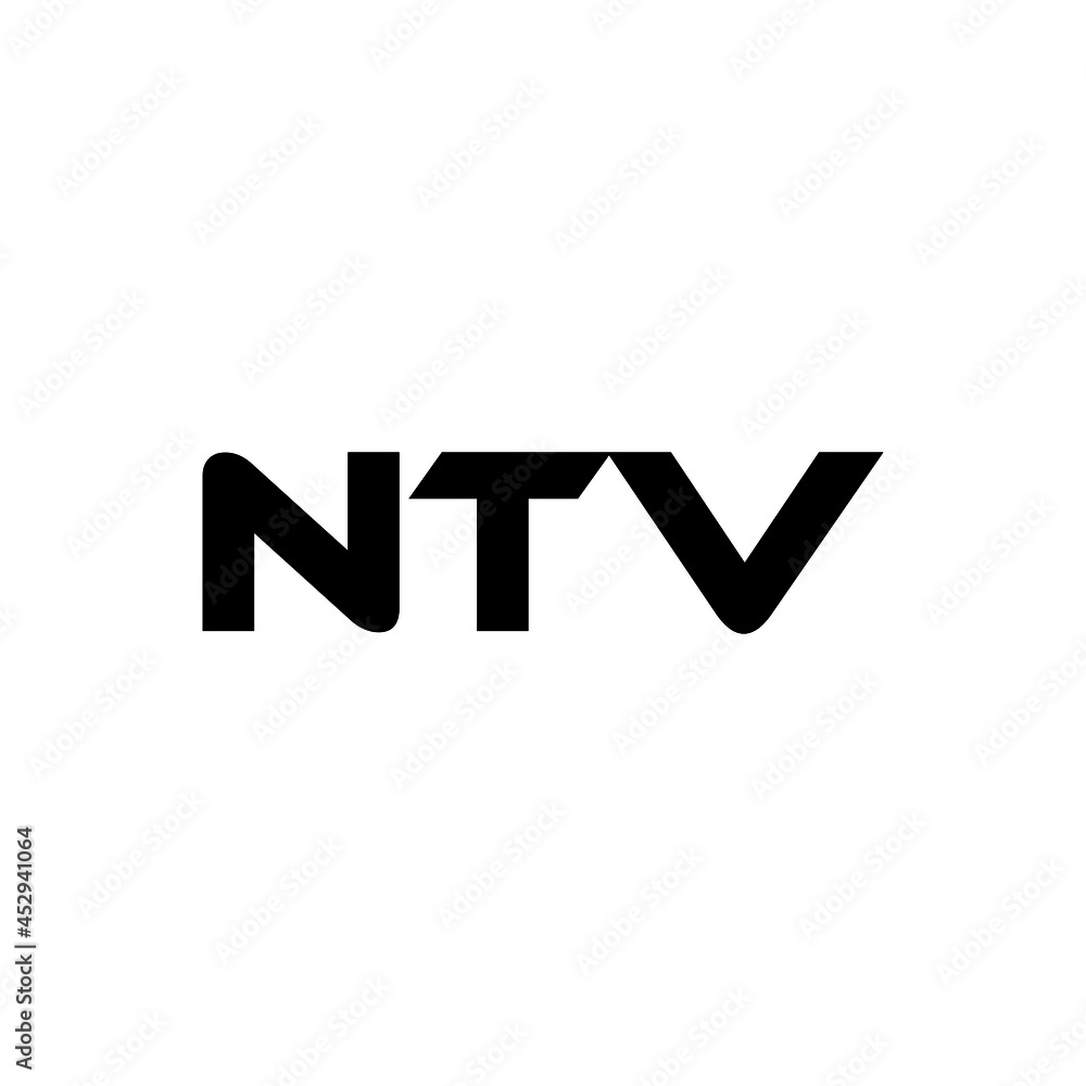 NTV letter logo design with white background in illustrator, vector ...